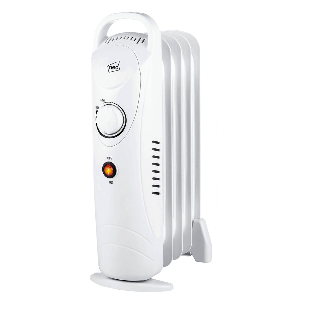 Neo 650W Oil Filled 5 Fin Electric Heater Radiator - White – Neo Direct