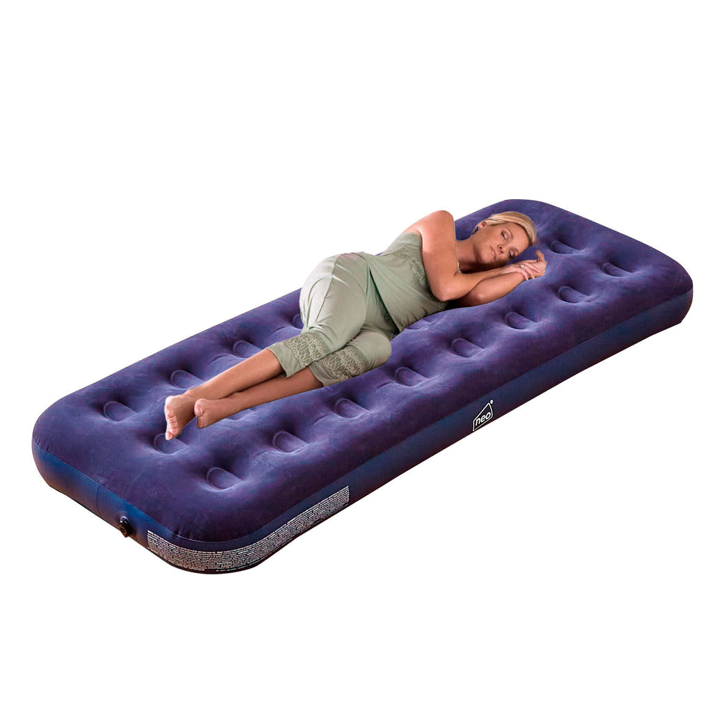 Neo Single Flocked Inflatable Airbed Mattress – Neo Direct