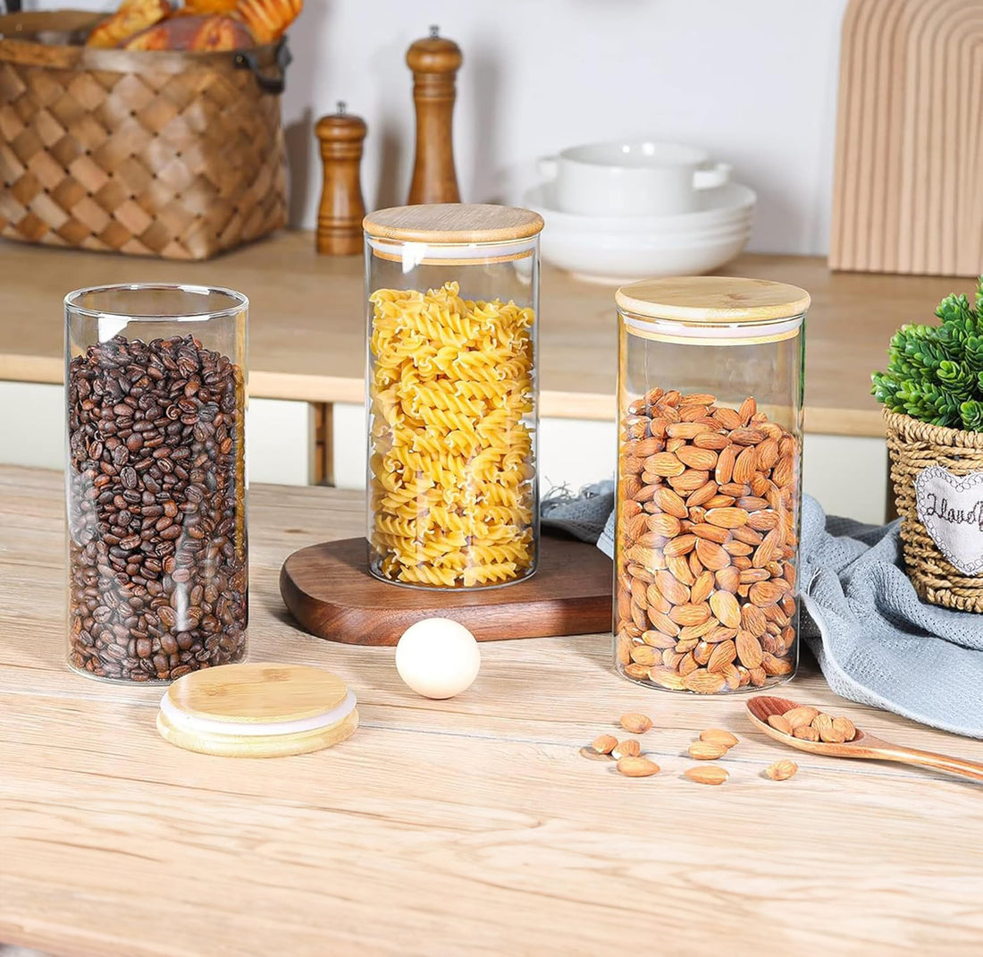 Neo Set of 3 1200ml Clear Cylinder Canister Jars – Neo Direct