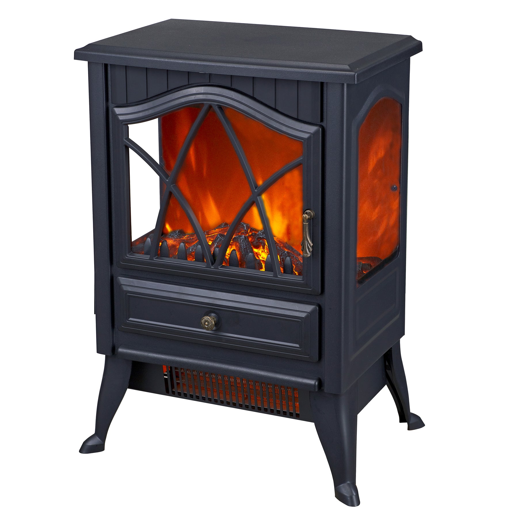 Neo Electric Fire Heater Realistic Flame Effect - Black – Neo Direct