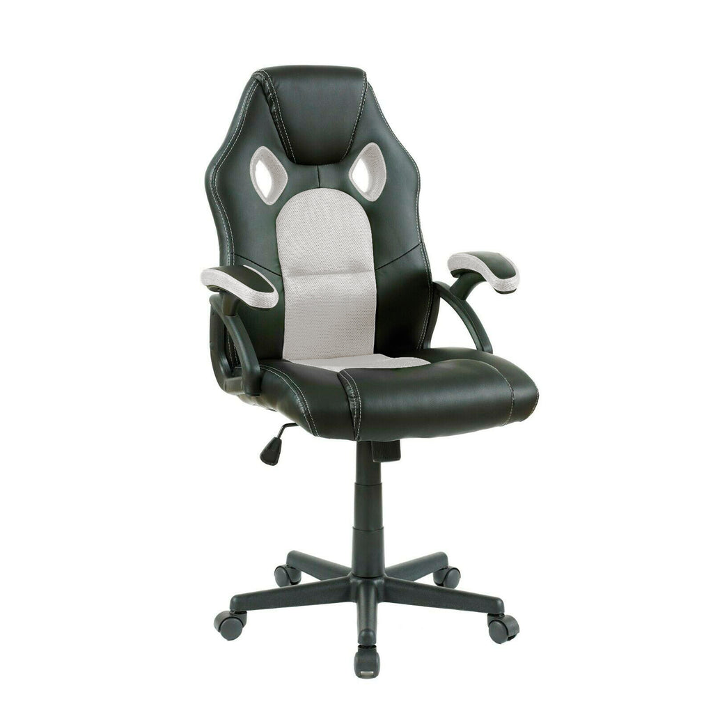 Neo White/Black Leather Mesh Office Chair – Neo Direct