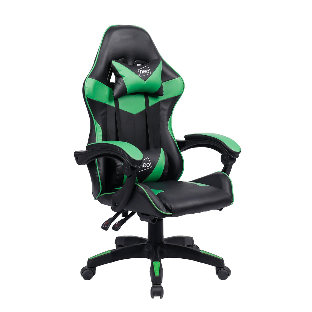 Neo Green/Black Leather Gaming Chair – Neo Direct