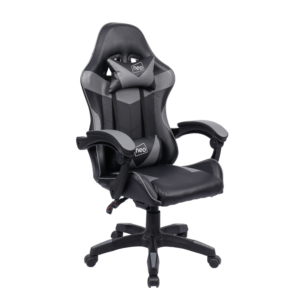 Neo Gaming Chair Grey PU Leather & Mesh Padded – Neo Direct