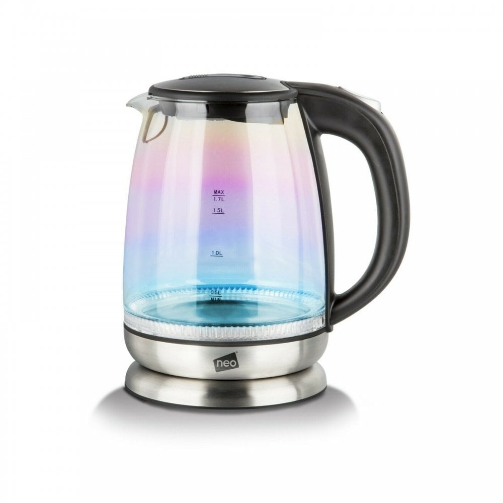 Neo 1.7L Colour-Changing Rainbow-Effect Glass Kettle – Neo Direct