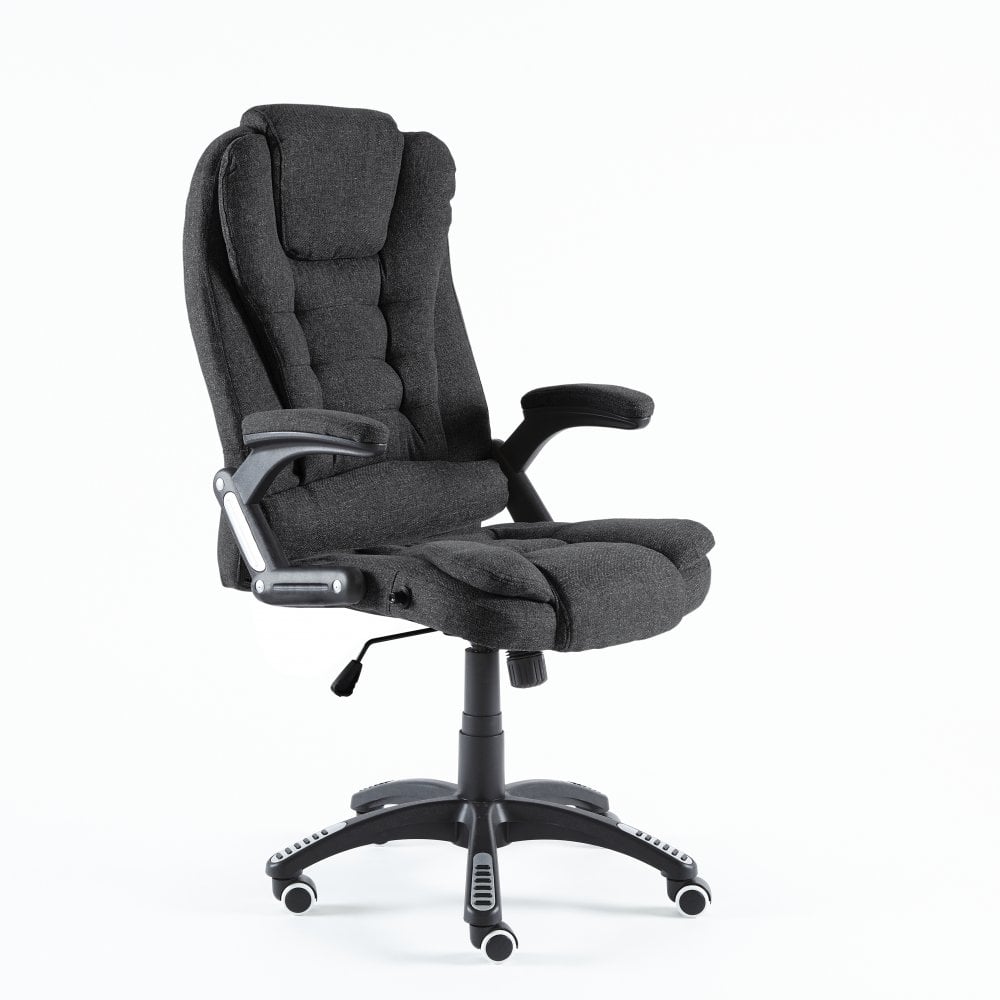 Neo Dark Grey Fabric Executive Recliner Swivel Office Chair – Neo Direct